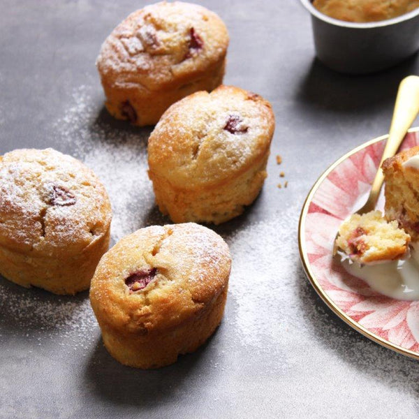 Rhubarb & White Chocolate Friands Recipe | EasiYo UK